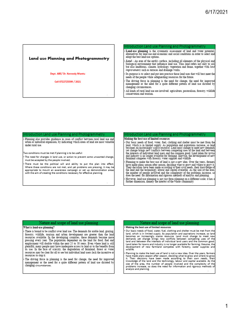 Principles of Land Use Conservation | PDF | Agriculture | Sustainability