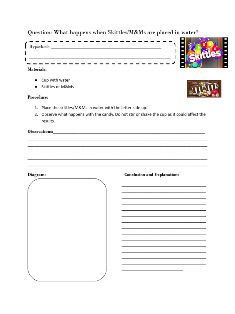 Skittles Experiment - Scientific Method - Docx.pdf - Rohith Baskar | PDF