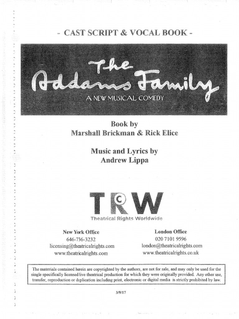 The Addams Family Script | PDF