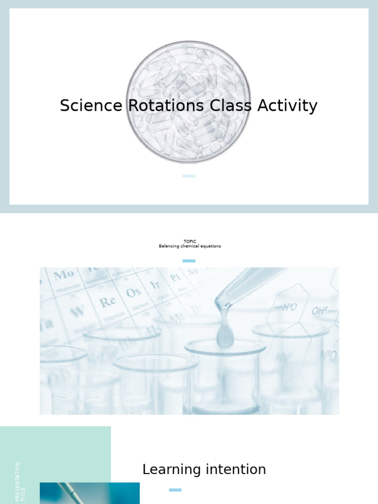 Science Rotations Class Activity | PDF | Chemistry | Teachers