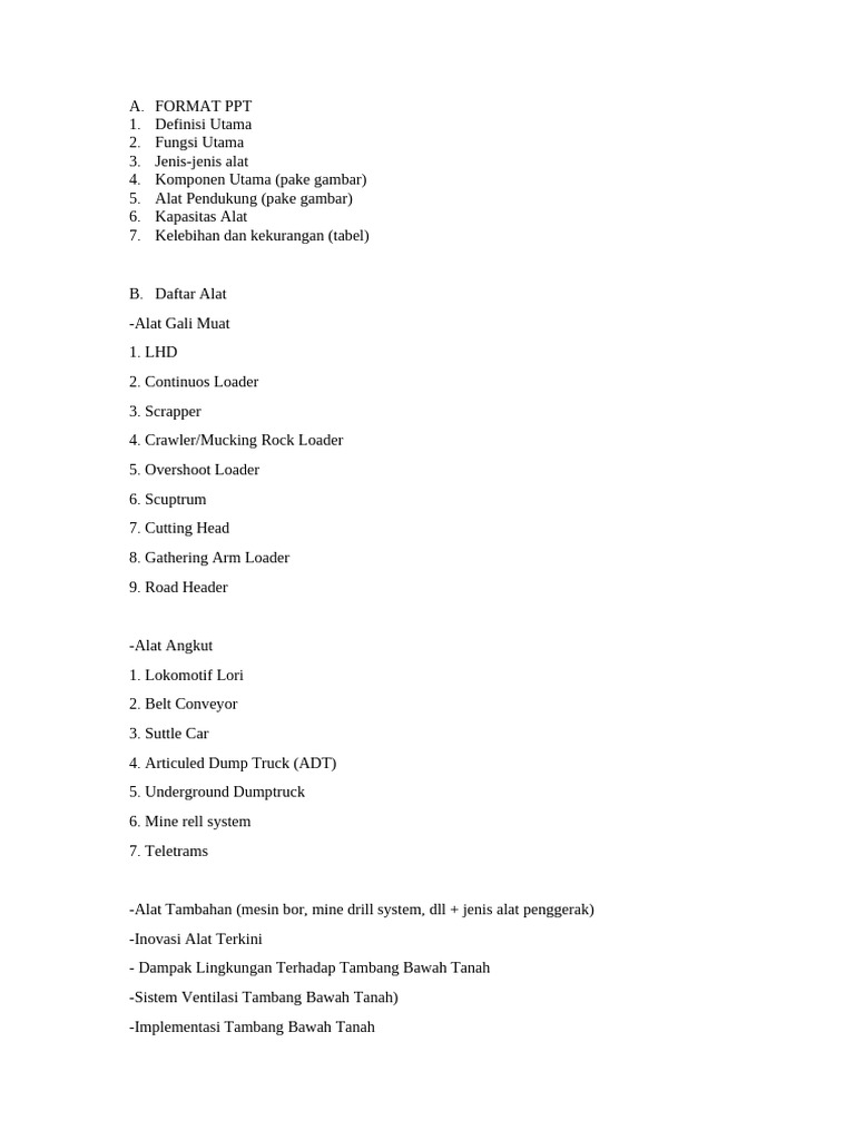 Format PPT PTM | PDF