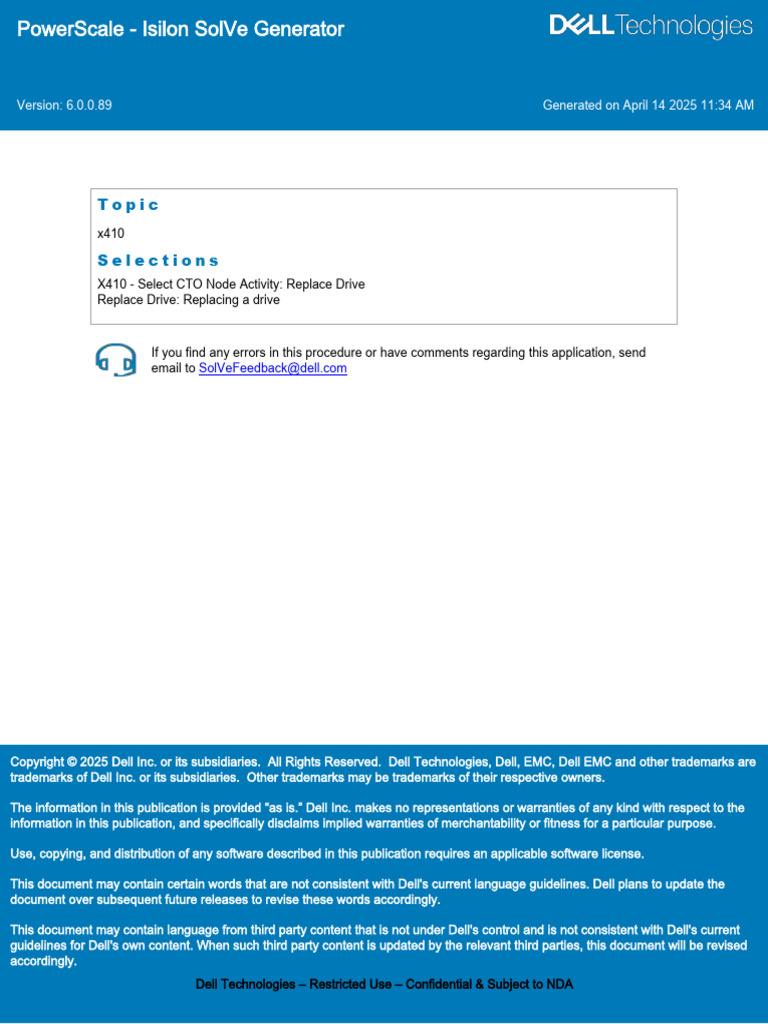 PowerScale - Isilon - X410-Replace Drive | PDF | Electrostatic Discharge