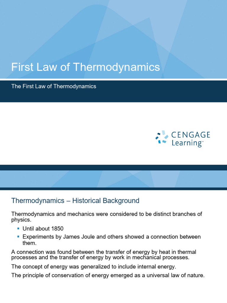 Understanding the First Law of Thermodynamics | PDF | Heat | Latent Heat