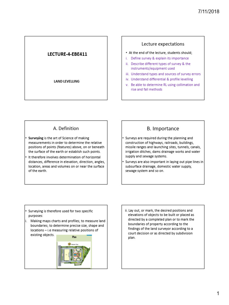 LECTURE-4- SURVEYING [Compatibility Mode] | PDF | Surveying | Accuracy And Precision