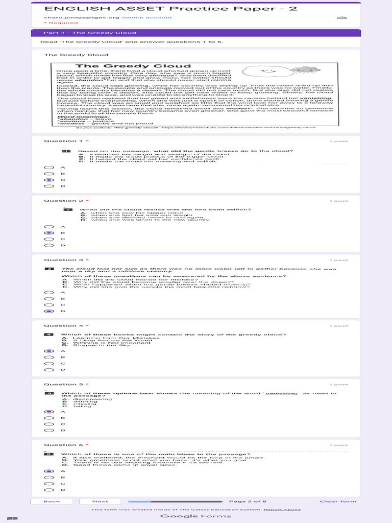 ENGLISH ASSET Practice Paper - 2 | PDF