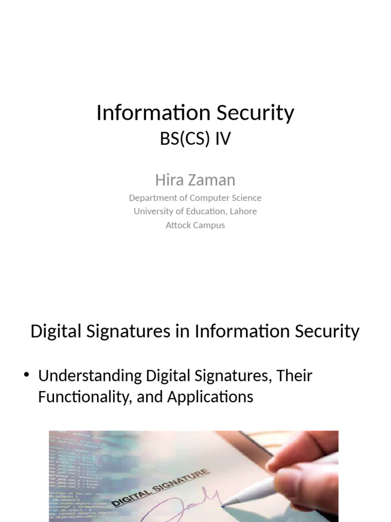 Digital Signatures Lecture 7 | PDF | Public Key Cryptography | Cryptography