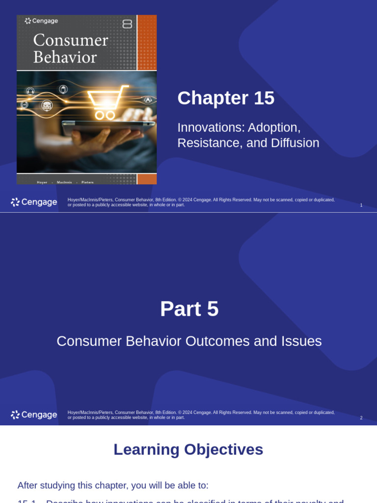 Hoyer_CB_8e_PPT_CH15_Final | PDF | Consumer Behaviour | Innovation