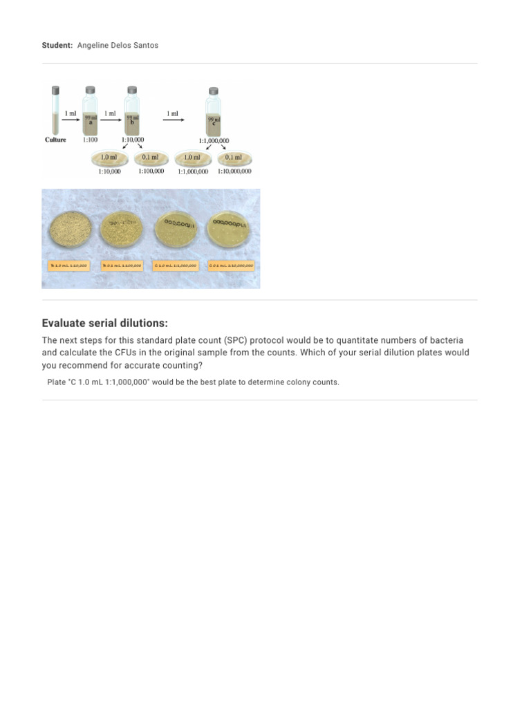 Isolation Methods -Quantitative Dilution of Bacteria | PDF