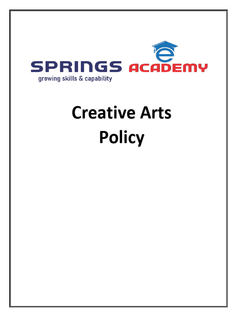 Creative Arts Curriculum Policy | PDF | Creativity | The Arts
