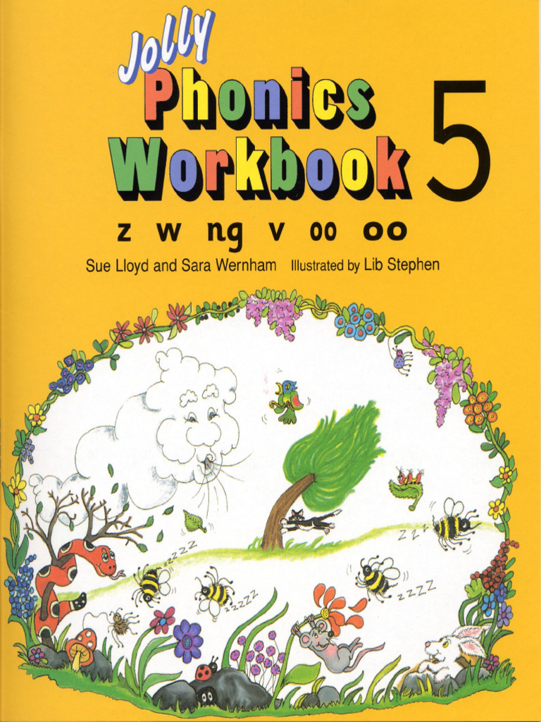 Jolly Phonics Workbook 5 [z w ng v oo] | PDF