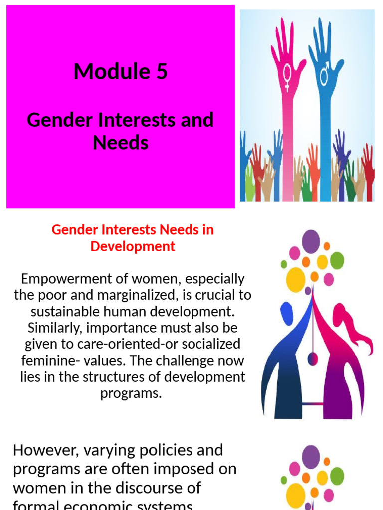 Gender Needs and Development Challenges | PDF | Gender | Gender Studies
