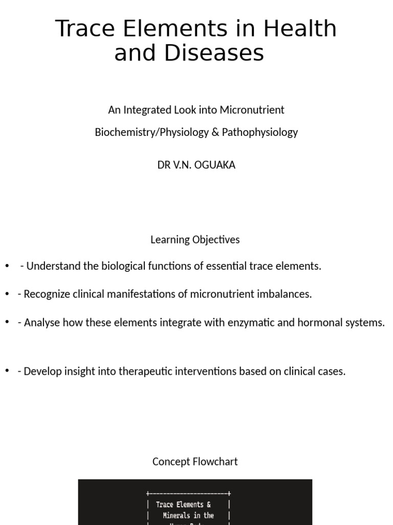 Trace Elements: Health & Disease Insights | PDF | Nutrients | Micronutrient