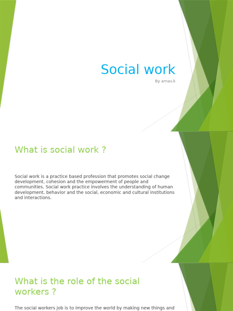 Social Work Presantation | PDF