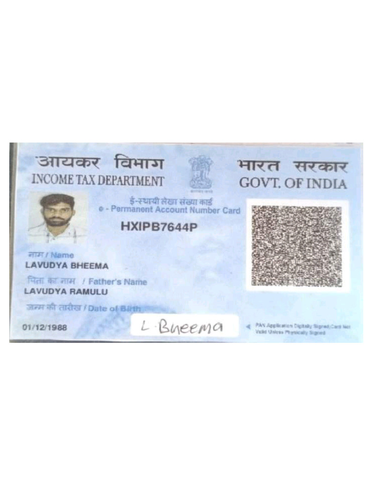 Pan Card Bheema | PDF