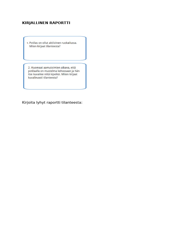 Kirjallinen Raportti | PDF
