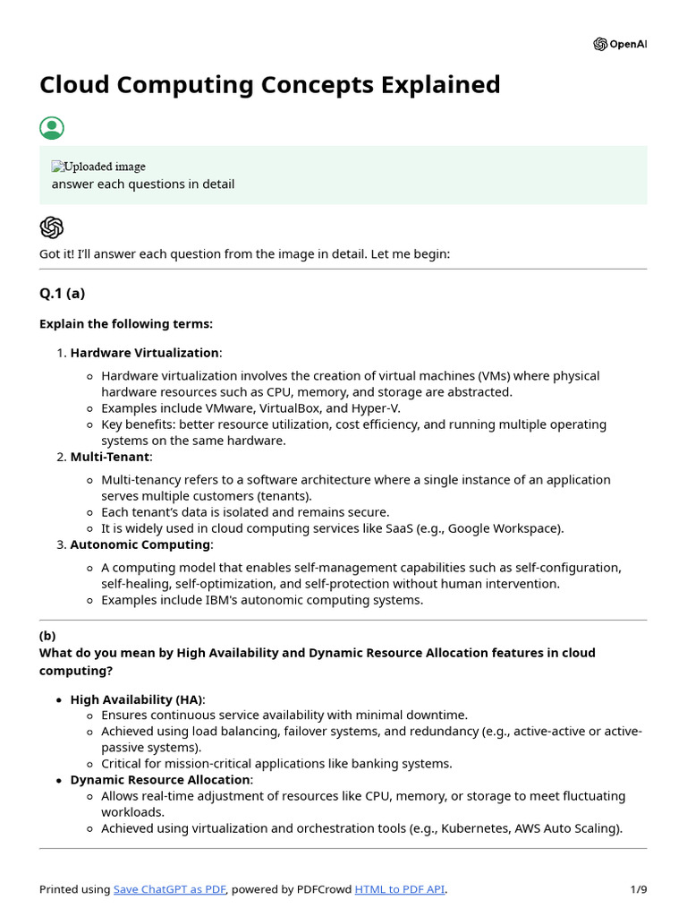 Cloud Computing Concepts Explained | PDF | Cloud Computing | Virtualization