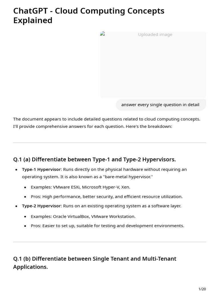 ChatGPT - Cloud Computing Concepts Explained | PDF | Cloud Computing | Virtualization