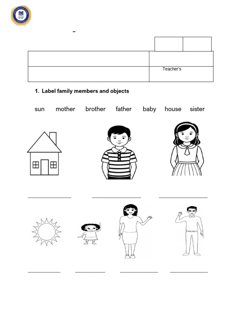 Grade 1 End of First Term Exam - Global Perspectives | PDF