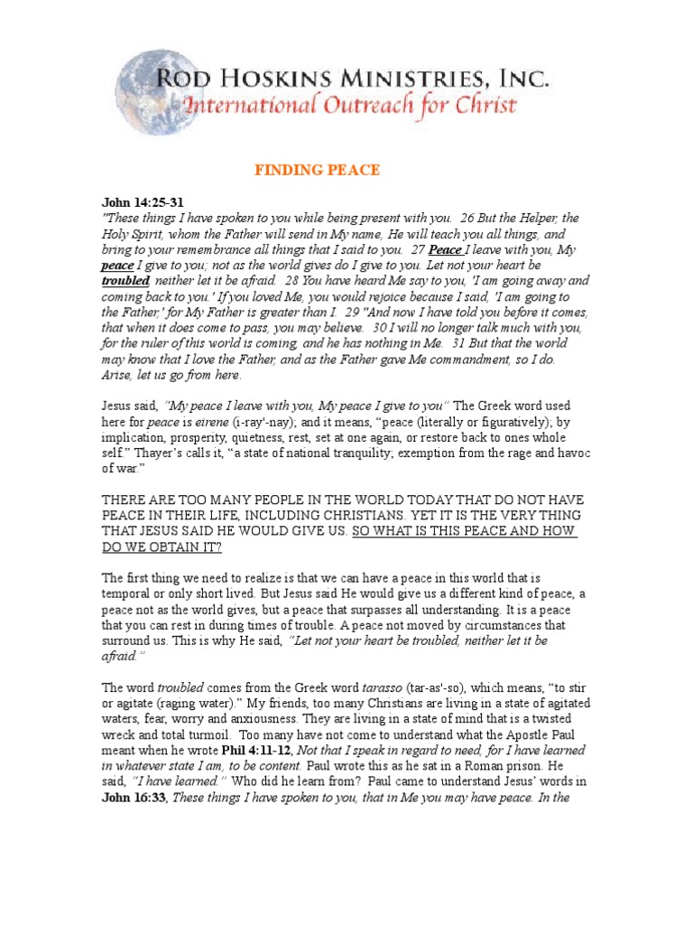 Entering God's Rest | PDF | God The Father | Peace