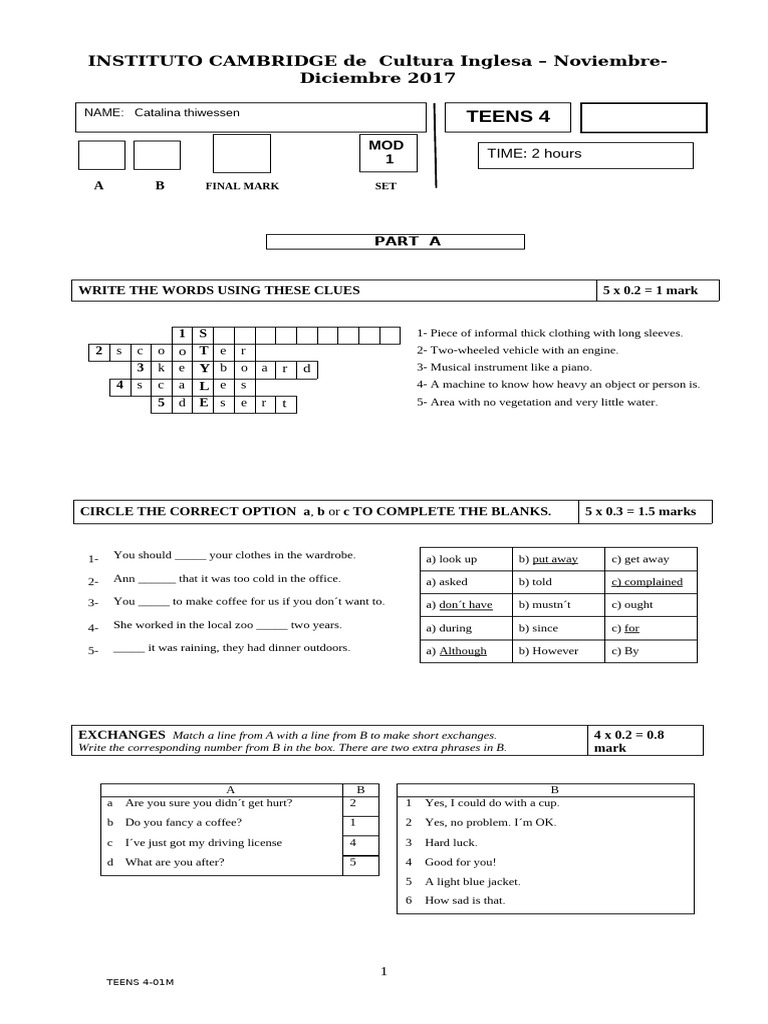 Cambridge English Exam Practice 2017 | PDF | Adolescence