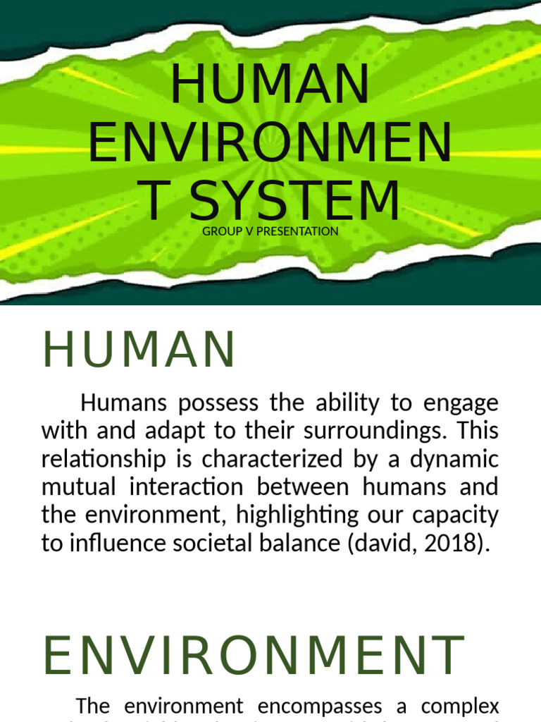 Human-Environment System Overview | PDF | Agriculture | Natural Environment