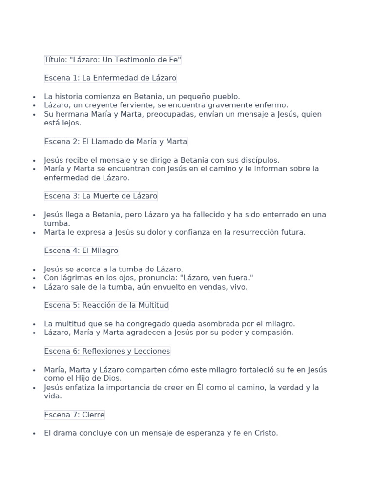 Drama de Lazaro | PDF