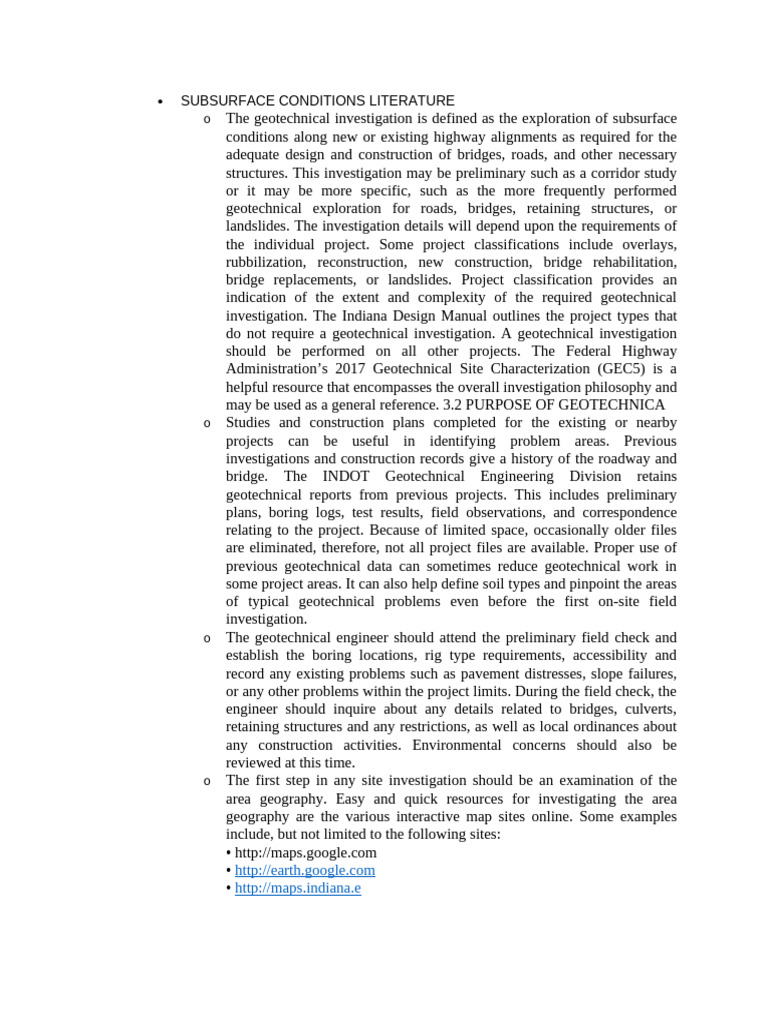 SUBSURFACE-CONDITIONS-LITERATURE (1) | PDF | Geotechnical Engineering | Civil Engineering
