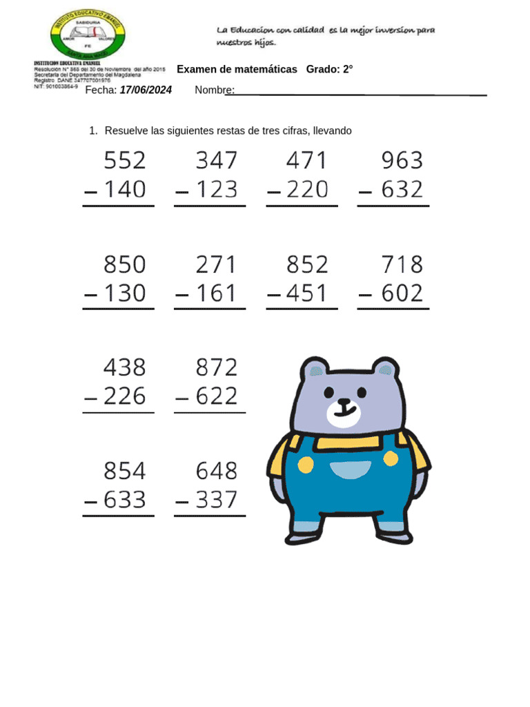 Examen Grado2 Saray | PDF