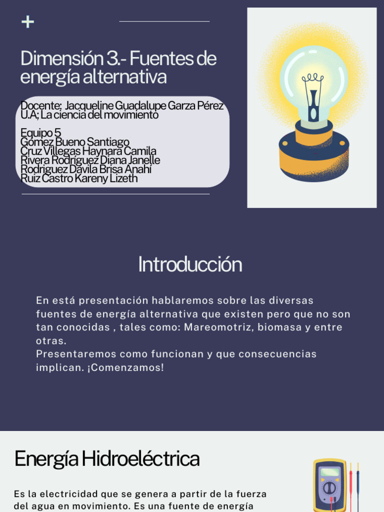 Fuentes de Energía Alternativa Renovable | PDF | Energía renovable ...