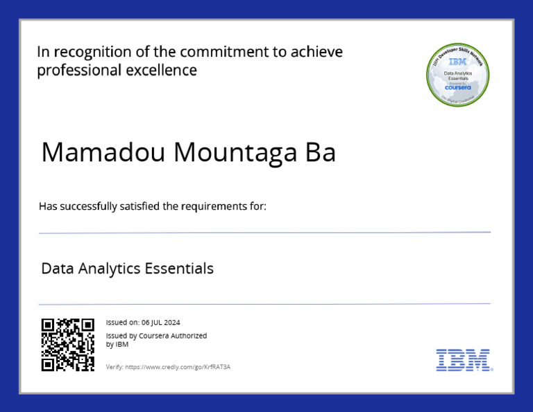Data Analytics Essentials Badge20240706-7-Rr4y5y (1) | PDF