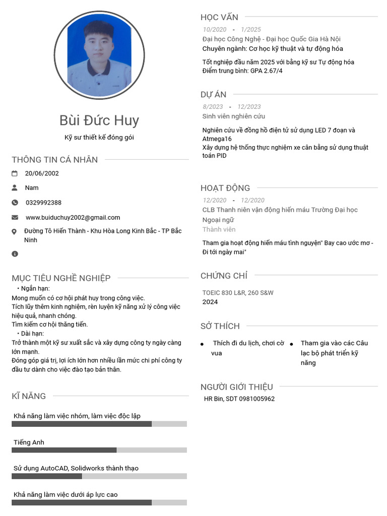 Bui Duc Huy TopCV - VN 070125.201339 | PDF