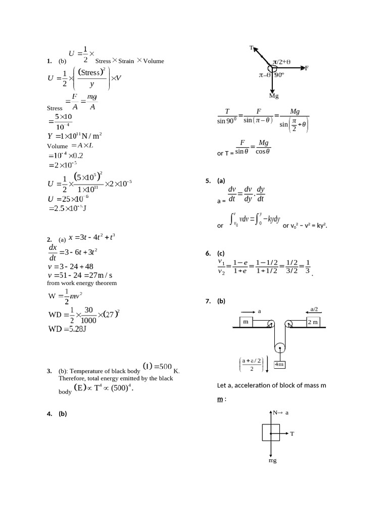 11th Jee Set A 9feb (Sol) | PDF | Physical Phenomena | Applied And ...
