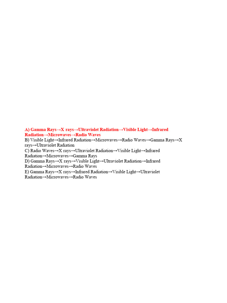 Quantum Chemistry Quiz Key | PDF | Electron | Electromagnetic Spectrum