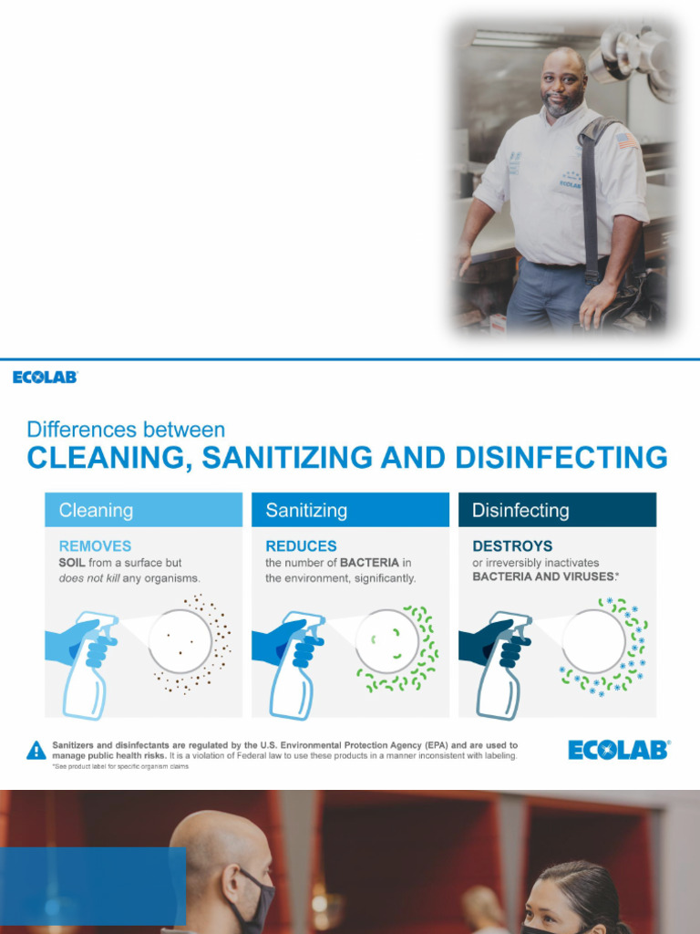 Ecolab Foodservice Cleaning Guide | PDF | Refrigerator | Disinfectant