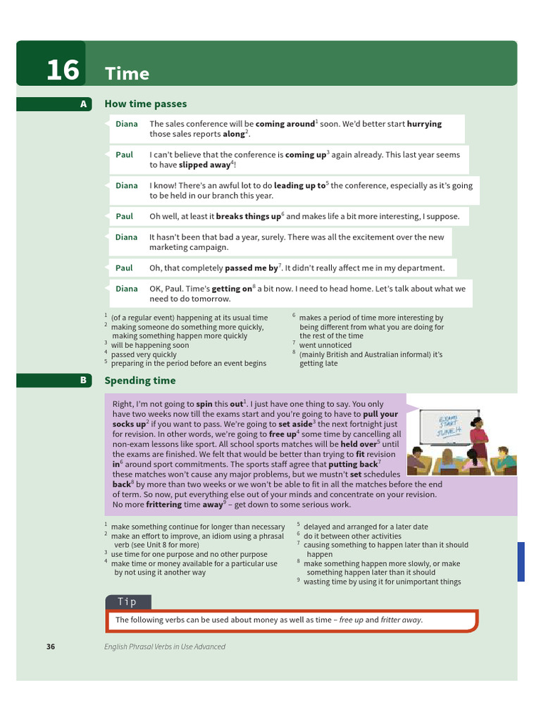 English Phrasal Verbs - Time | PDF