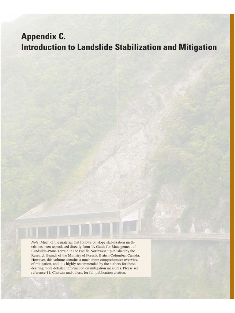 Introduction To Landslide Stabilization and Mitigation (Parte 1) | PDF ...