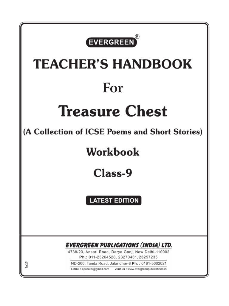 Treasure Chest - A Collection of Icse Poems and Short Stories - 9 - 9 | PDF