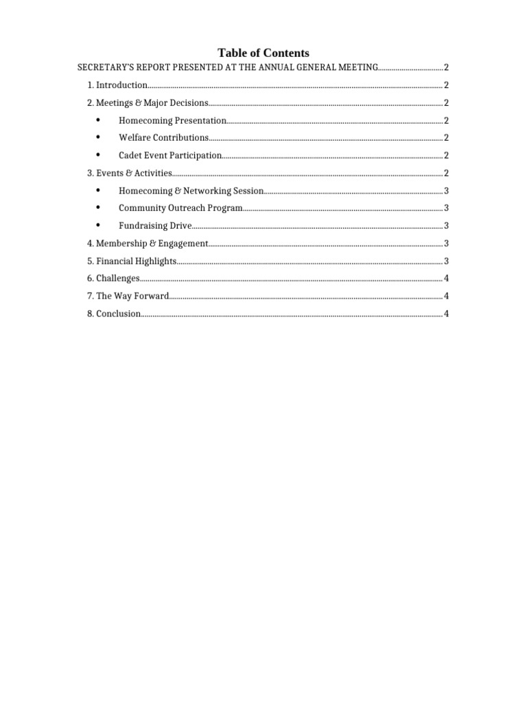 Annual Meeting Secretary's Report 2023 | PDF