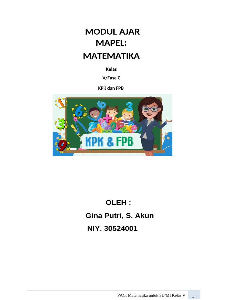 Modul Ajar Bab 2 MTK | PDF