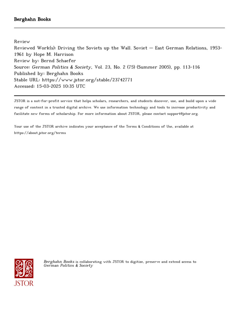 Schaefer GermanPolitics 2005 | PDF | East Germany | Berlin Wall