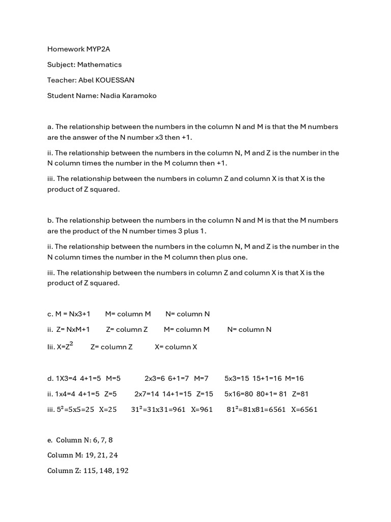 Maths homework | PDF