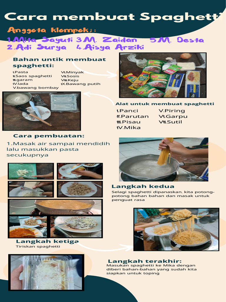 Prosedur Membuat Spaghetti Sederhana | PDF