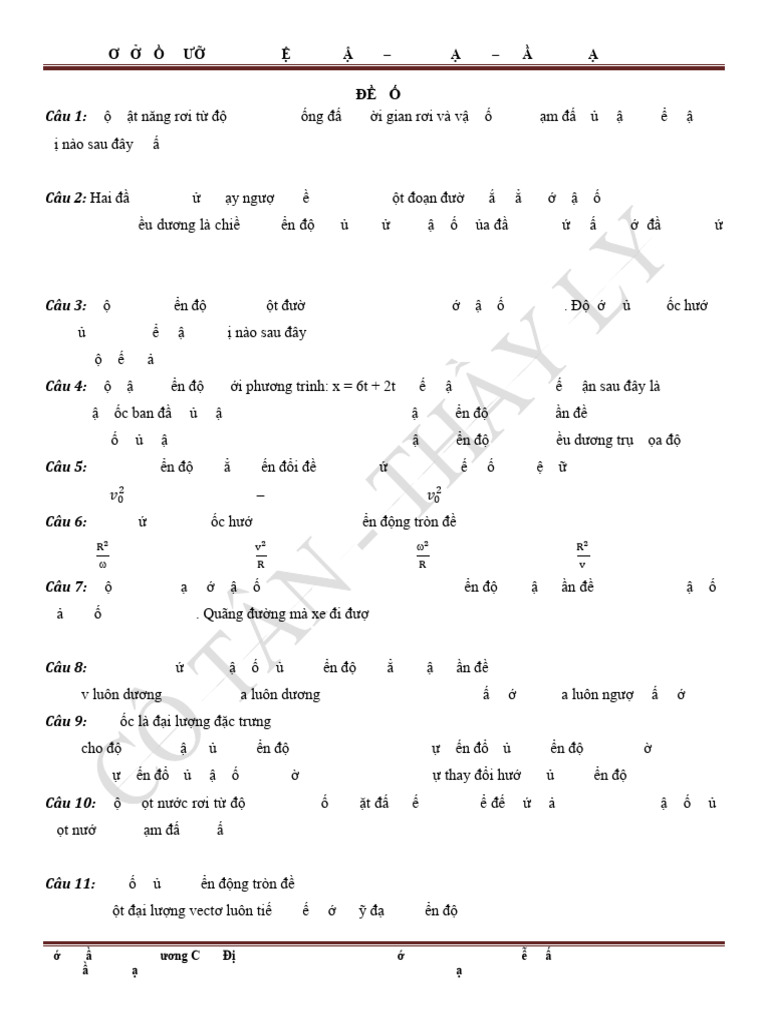 ĐỀ SỐ 3 HK 1 CHƯƠNG 1 | PDF