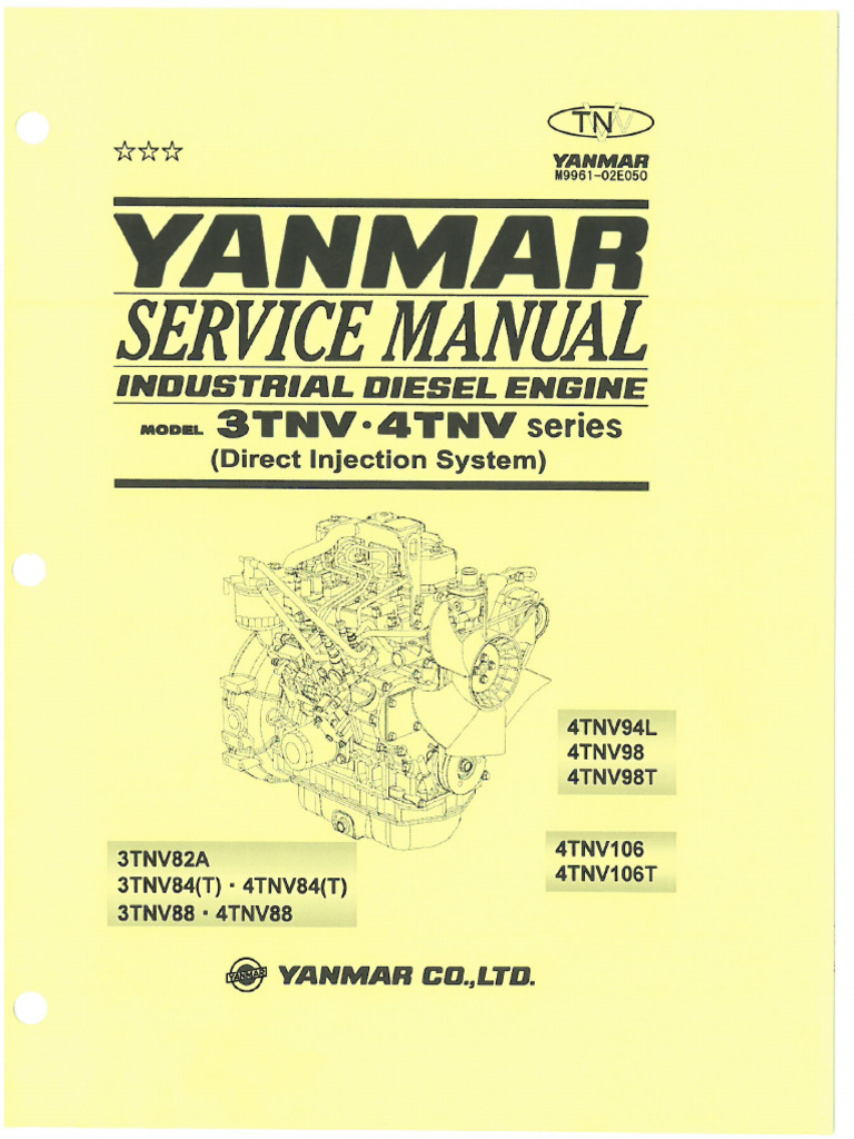 W484 Tier2+ Yanmar 3TNV 4TNV Series | PDF