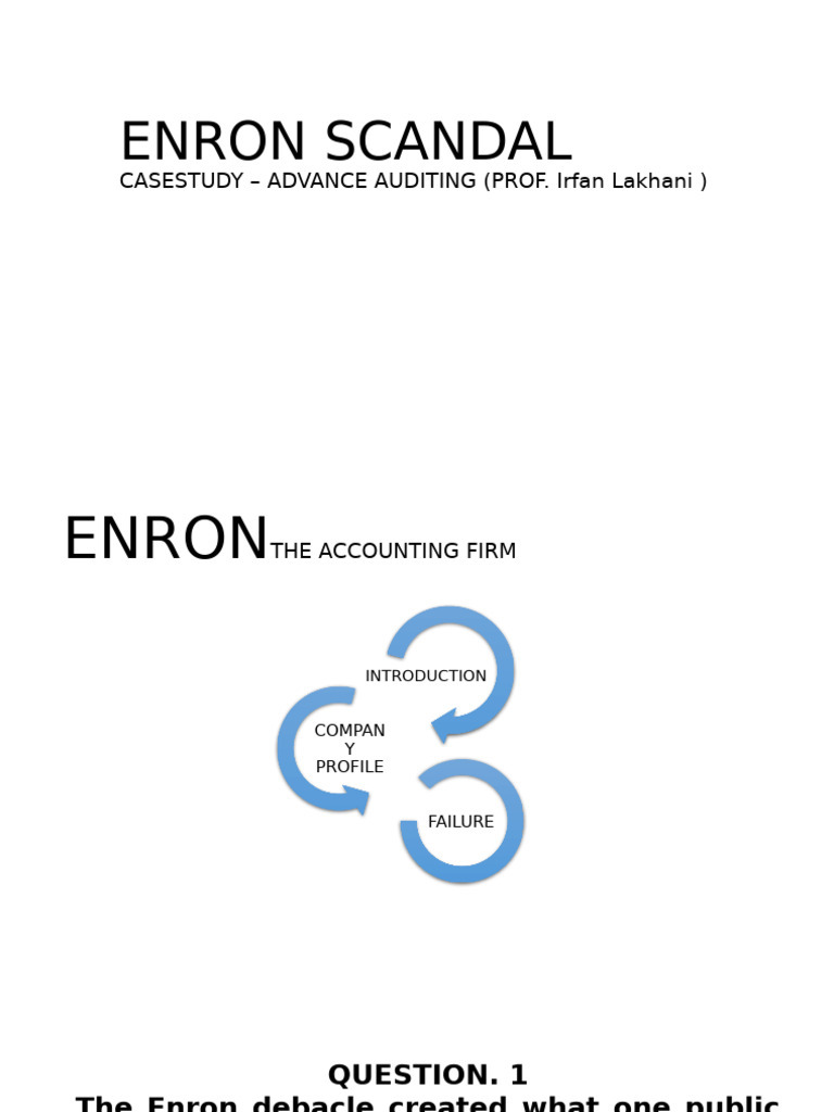 Enron's Crisis of Confidence in Auditing | PDF | Audit | Auditor's Report