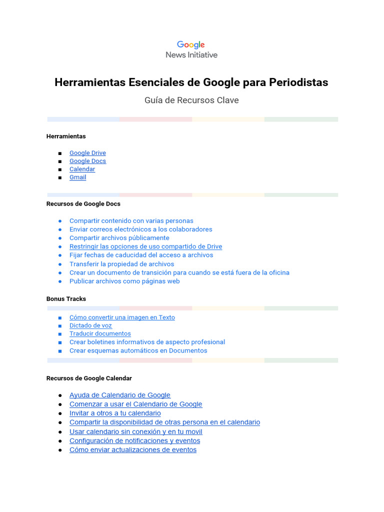 Recursos Google para Periodistas | PDF