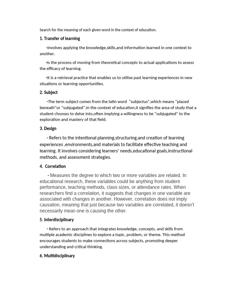 Midterm Asynchronous Task 1.1 | PDF | Learning | Interdisciplinarity