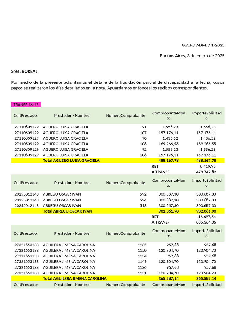 Nota #1-Liq 102024 Disca Boreal | PDF