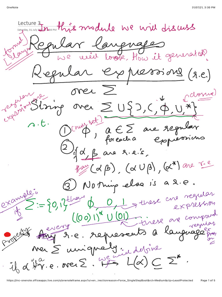Theory of computation , ch2 Lec3 | PDF