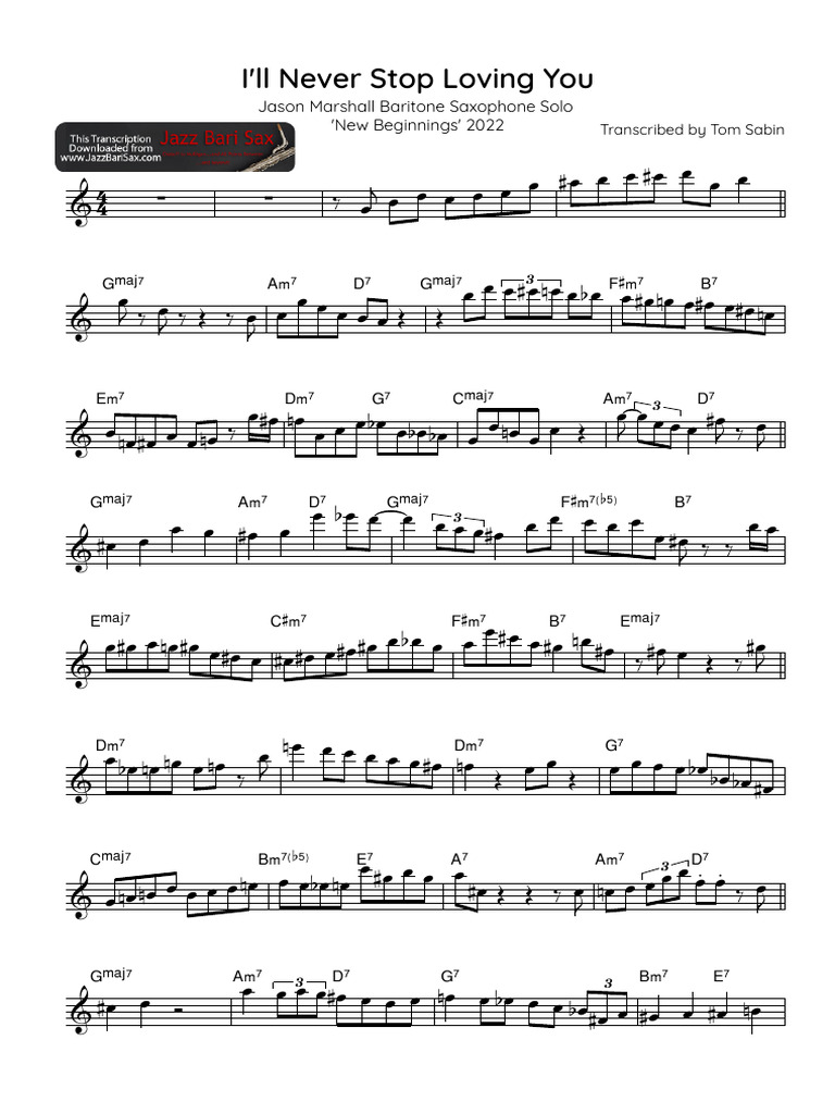 J Marshall Never Stop Loving You | PDF